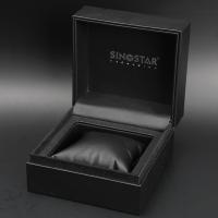 China Custom Black Leather Single Watch Box with Velvet Interior 1000pcs MOQ for sale