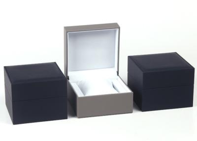 China Custom Recyclable Plastic Mens Watch Gift Box with Velvet Pillow 1000pcs MOQ for sale