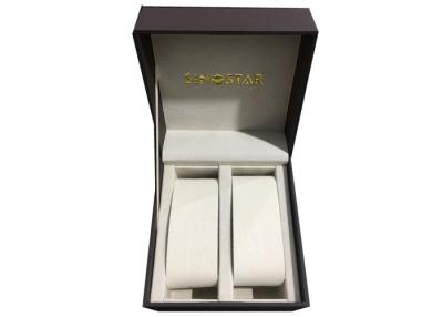 China Custom Brown Paper Wrapped Single Watch Gift Box with Velvet Interior 1000 PCS MOQ for sale