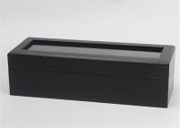 China 4 Slot Wood Watch Storage Box with Velvet Interior Custom Logo Hot Stamping 108x110x80mm for sale