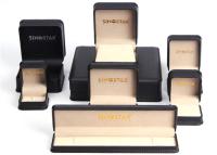 China Custom Black Leather Jewelry Box with Velour Foam Insert for Gift Packaging 1000pcs MOQ for sale