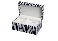 China Custom Wood PU Leather Jewelry Display Set White Black High End Promotional for sale