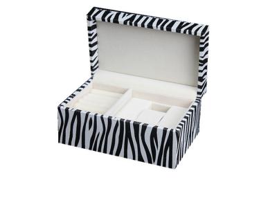 China Custom Wood PU Leather Jewelry Display Set White Black High End Promotional for sale