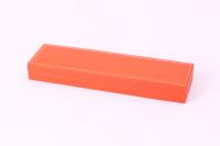 China Custom Kraft Paper Watch Storage Box with Orange PU Leather Twist Design for sale