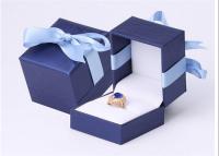 China Custom Handmade Jewelry Boxes Cardboard Velvet Paper Packaging 2000 Pieces MOQ for sale