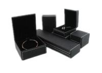 China Custom Logo Leather Jewelry Box with Velvet Interior UV Coating Embossed Eco-Friendly 250gsm for sale