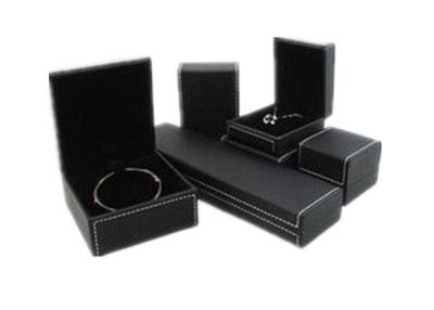 China Custom Logo Leather Jewelry Box with Velvet Interior UV Coating Embossed Eco-Friendly 250gsm for sale