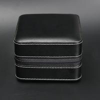 China Custom Logo Leather Watch Storage Box Portable Durable 100pcs MOQ for sale