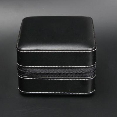China Custom Logo Leather Watch Storage Box Portable Durable 100pcs MOQ for sale