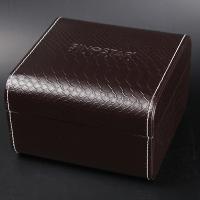 China Single Twist Brown Leather Watch Box with Stitching Custom Size 1000pcs MOQ for sale