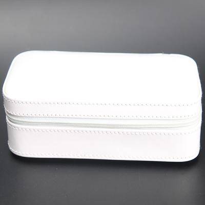 China White PU Leather Watch Storage Box with Velvet Lining Customizable Size for Men Women for sale