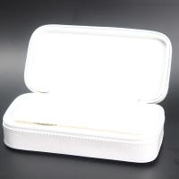 China White PU Leather Watch Storage Box with Velvet Lining Customizable Size for Men Women for sale