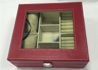 China Custom Luxury Wooden Jewelry Box with Glass Top Vintage Printed Recyclable 7-10 Day Sample for sale