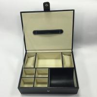 China Custom Wooden Earring Jewelry Box Eco Friendly PU Leather Display Case 7-10 Day Sample for sale