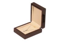 China Custom Hinge Paper Wooden Jewelry Box High End Packaging for Necklace for sale