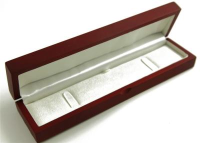 China Custom PU Leather Covered Wooden Jewelry Box Rectangle Eco Friendly 7-10 Day Sample for sale