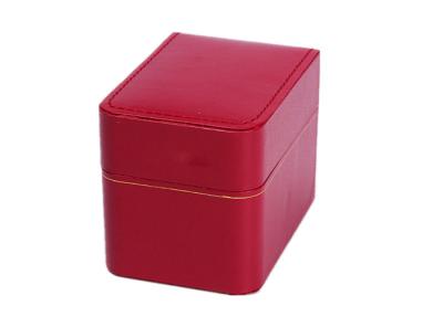 China Custom Red Paper Watch Box with White Velvet Interior Plastic Case for Women for sale
