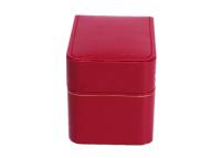 China Custom Red Paper Watch Box with White Velvet Interior Plastic Case for Women for sale