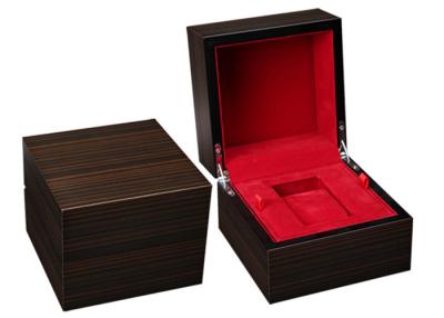 China Custom Handmade Wooden Watch Display Case with Velvet Interior 30x20x10cm for sale
