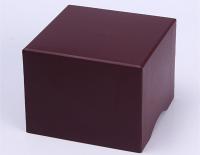 China Custom Dark Red Paper Wooden Watch Box with Hot Stamping Logo 1000pcs MOQ for sale