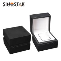 China Custom Luxury PU Leather Wooden Watch Box Dustproof Eco-Friendly with Metal Frame 1000pcs MOQ for sale
