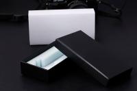 China Custom Hot Stamping Leather Watch Box with White Foam Insert for Gift Packaging for sale