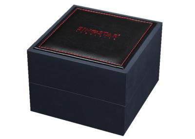 China Custom Plastic PU Bracelet Presentation Box with White Velvet Inner for Watch Gift for sale
