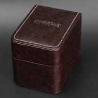 China Custom Logo PU Leather Watch Box Plastic PU Handmade Storage Case 1pc for sale