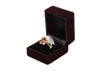 China Black Cardboard Ring Storage Box , High End Style Empty Mini Jewelry Box for sale