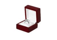 China Custom Heart Shaped Jewelry Box Ring Case Travel Organizer MDF Velvet 8x8cm for sale