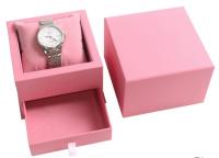 China Custom Cardboard Watch Box Pink Twist Design Personalized Packaging 1000 Pcs MOQ for sale