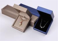 China Custom PU Leather Jewelry Necklace Storage Box with Suede Velvet Insert 12pcs per Carton for sale
