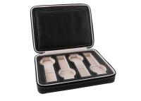 China Custom Luxury Watch Case 8 Slots Leather Storage Box Recyclable Handmade Gift Packaging for sale