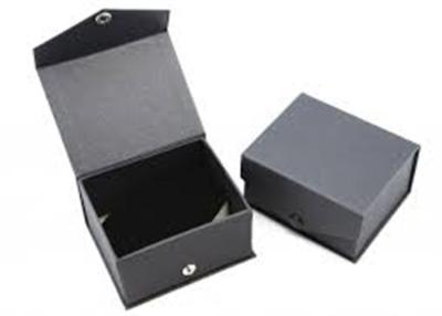 China Custom Rectangle Cardboard Gift Boxes 65x65x65mm High End Jewelry Packaging with Flock Lining for sale