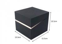 China Custom Black Cardboard Jewelry Watch Box Handmade Recyclable Gift Box 250gsm for sale