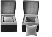 China Custom Black Cardboard Jewelry Watch Box Handmade Recyclable Gift Box 250gsm for sale