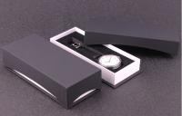 China Custom Luxury Paper Watch Box Black Personalized Mens Watch Packaging 157gsm Art Paper for sale