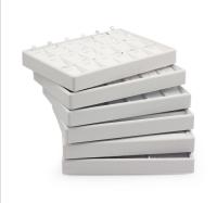 China Custom White PU Faux Leather Jewelry Display Pendant Trays Eco-Friendly 200gsm for sale