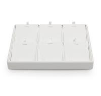 China Custom White PU Faux Leather Jewelry Display Pendant Trays Eco-Friendly 200gsm for sale