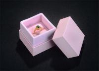 China Custom Paper Jewelry Box 10x10x5.5 cm for Bracelet Brooch Packaging with Flocking Insert for sale