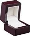 China Custom Luxury Handmade Wooden Ring Jewelry Box 5.3x5.3x4.5cm Black Red Rosewood for sale