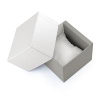 China Luxury Paper Single Watch Box White Gift Packaging with Pillow Custom Logo 300gsm for sale