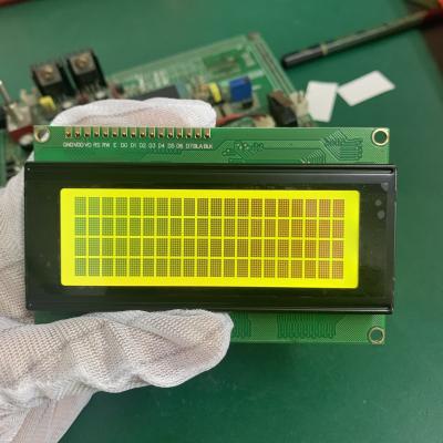 China STN Yellow Monochrome 20X4 Character 16 Pins LCD Module with LED Backlight for sale