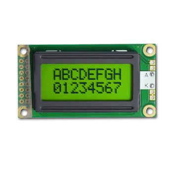 China STN Transflective 0802 Character LCD Display Module Positive Green Monochrome for sale