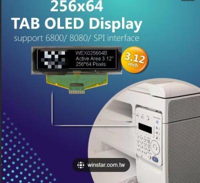 China 3.12 Inch OLED Display 256*64 Pixel Winstar Customize Bule With SSD1322U for sale