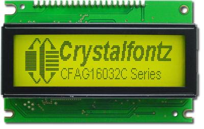 China 160*32 Graphic LCD Module Yellow-green CFAG16032C-YYH-TT With ST7920 Wide Temperature for sale