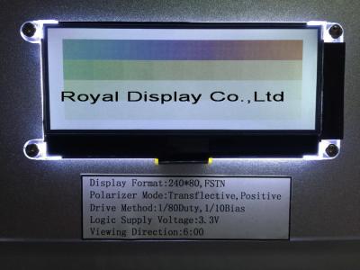 China 240*80 Graphic LCD Module FSTN 6H Wide Temperature ST7529 COG Industrial Display for sale