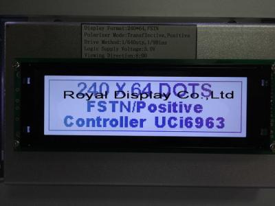 China 240*64 Graphic FSTN LCD Module With PCB Big Size Industrial Display for sale