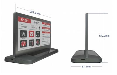 China 10.85'' 3 Color Solar-powered 1360*480 E-ink Display Desk Nameplate for sale