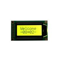 China Character LCD Module with STN Transflective Display and 8 by 2 Character Format Using ST7066U Controller and Yellow Green Backlight for sale